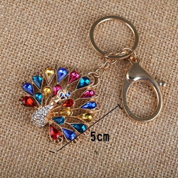Accessories | Peacock Keychain Gold Or Silver | Poshmark